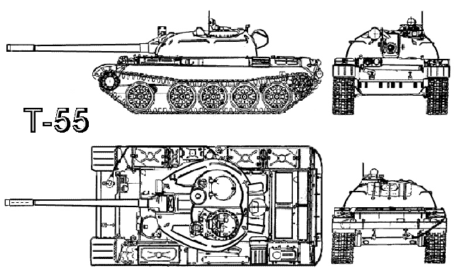 Russian tanks and armor T-55 T55